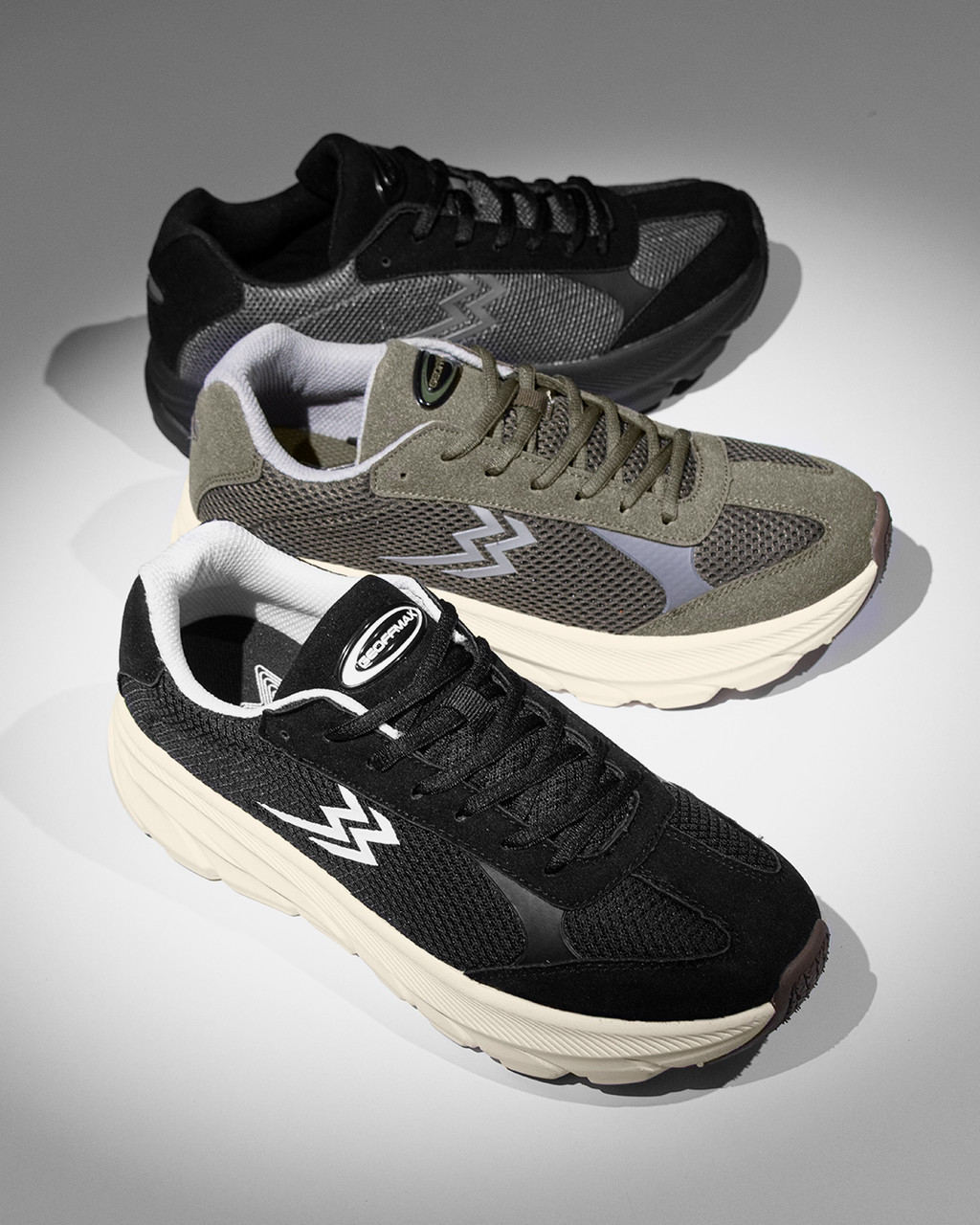 Jual Geoff Max - Finestone Black White Walking Shoes Pria & Wanita ...