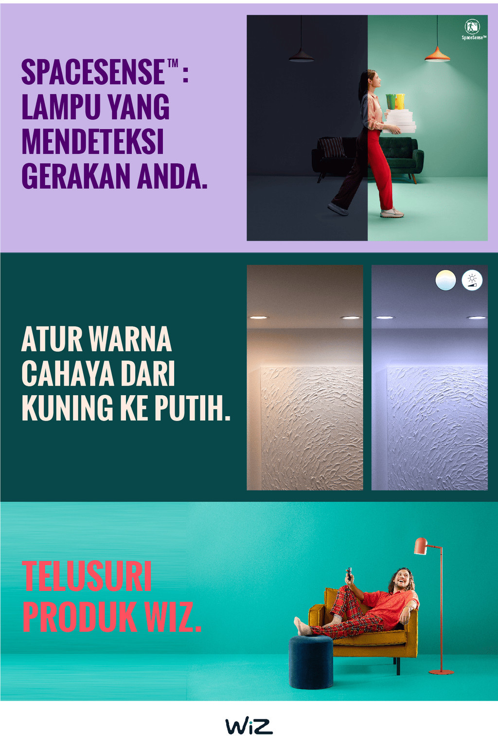 Jual WiZ Lampu Smart LED Downlight 4W WiFi Tunable White - Ceiling Plafon Panel | Shopee Indonesia