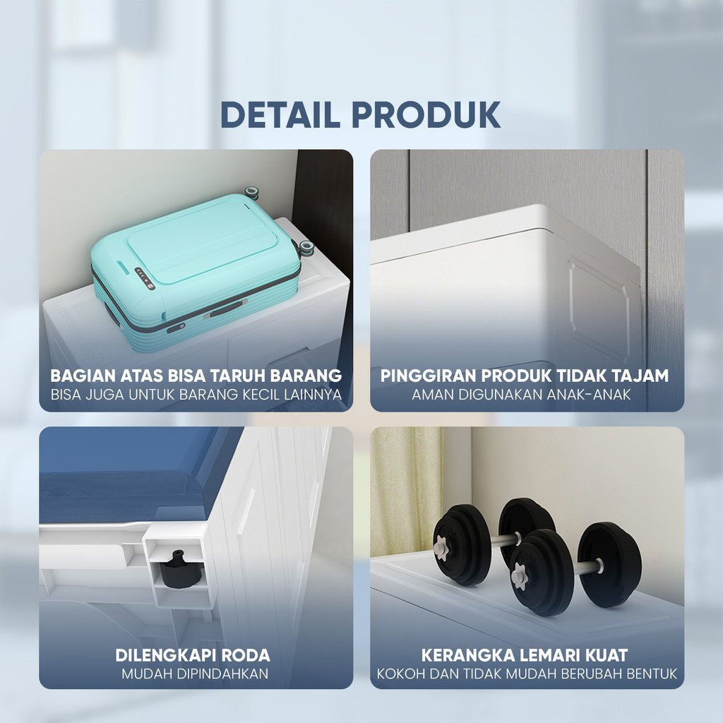 Jual [LEMARI MINI] ANGOLA Lemari Pakaian Plastik Minimanlis C11-C13 ...