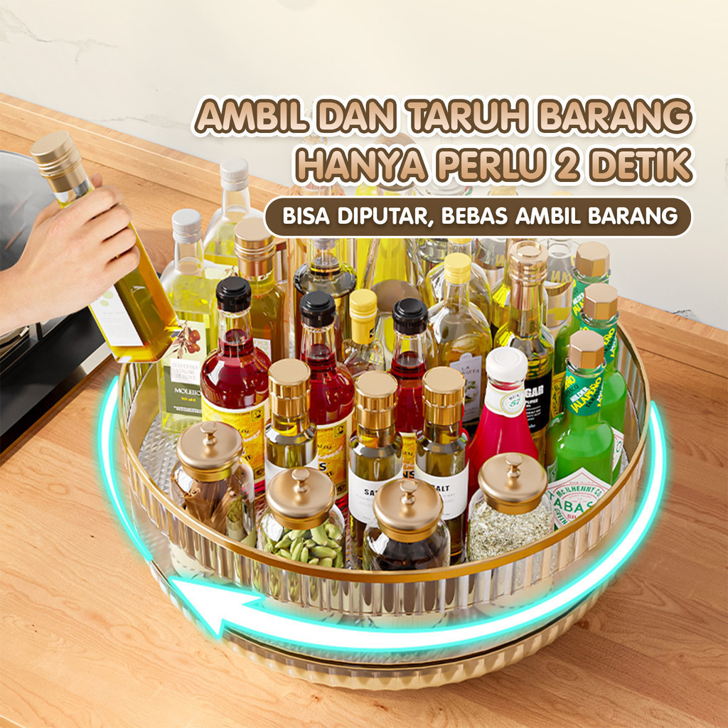 Jual [DISKON 50%] ANGOLA Rak Bumbu Putar Akrilik / Rak Buah Putar ...