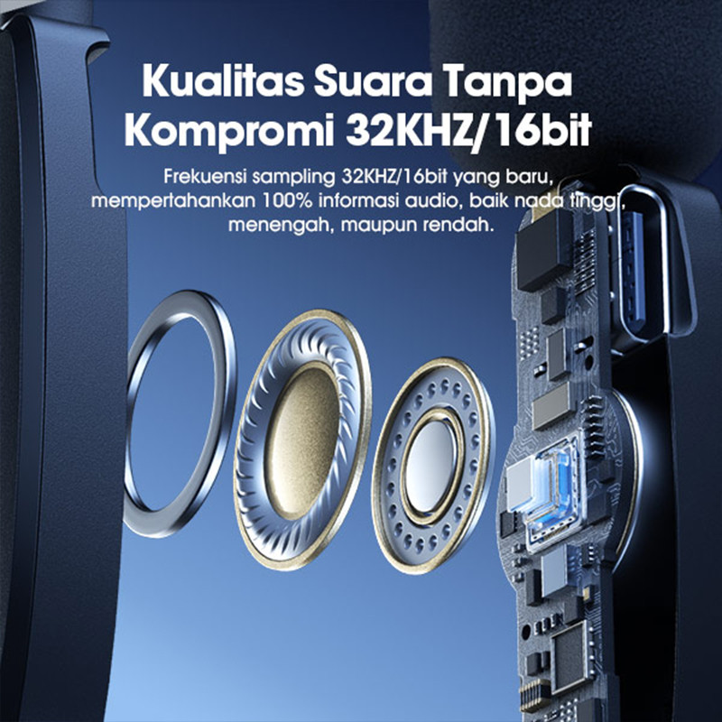 Jual ACOME Mic Wireless AWA-V7B Black 2 Port Type-C & Lightning Clip on ...