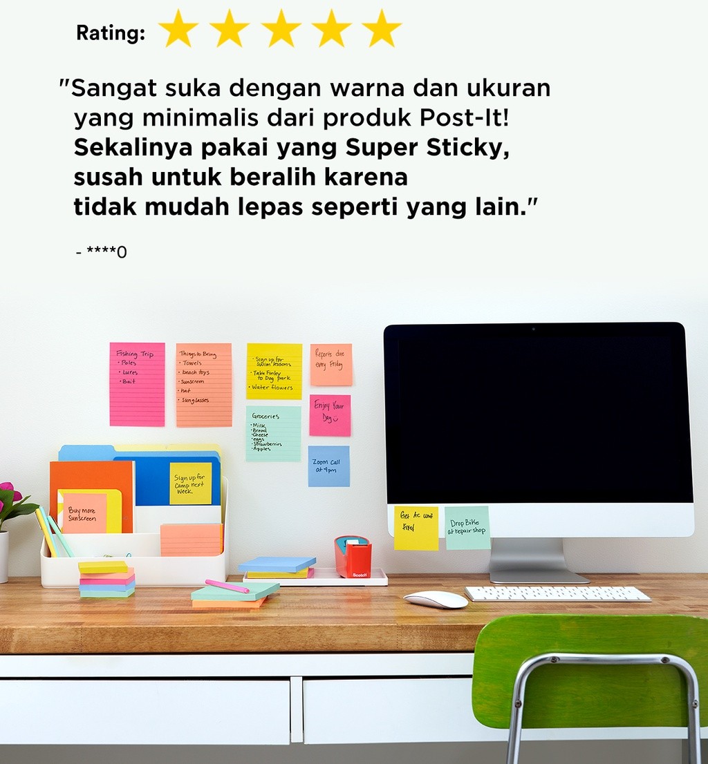 Jual 3M™ Post-it® Super Sticky Notes Supernova Neons, Memo Tempel, 654 ...