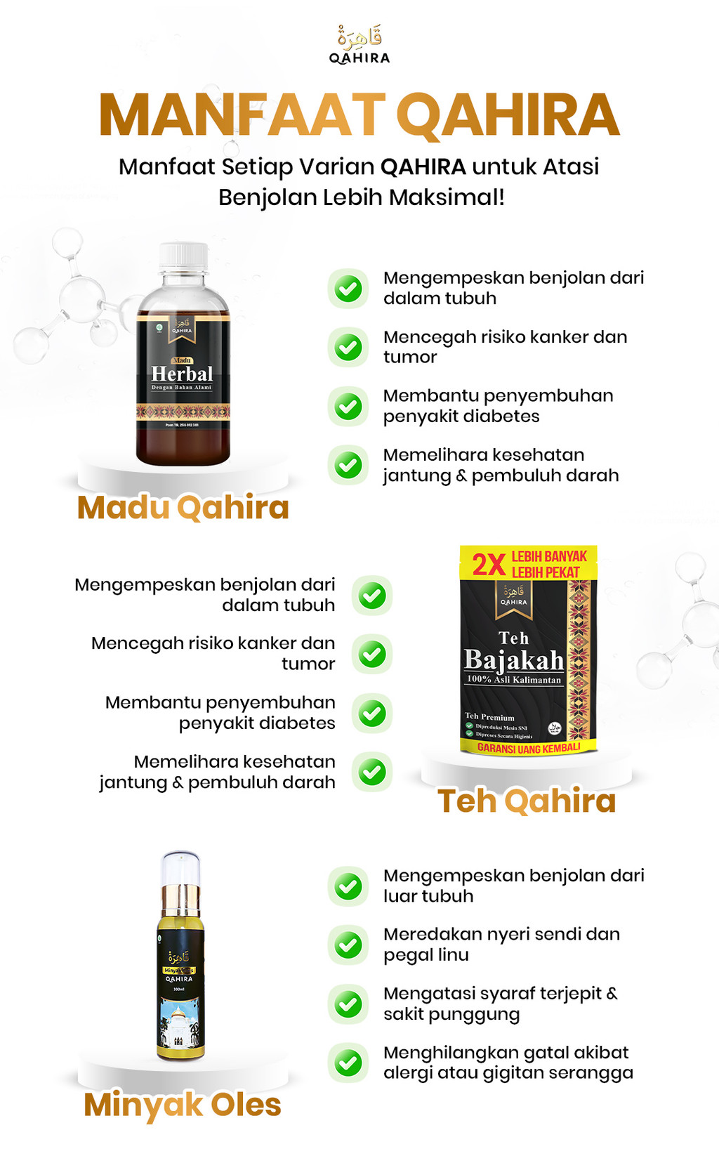 Jual Qahira 1 Minyak + 1 Teh | Qahira Herbal Atasi Benjolan Ditubuh ...
