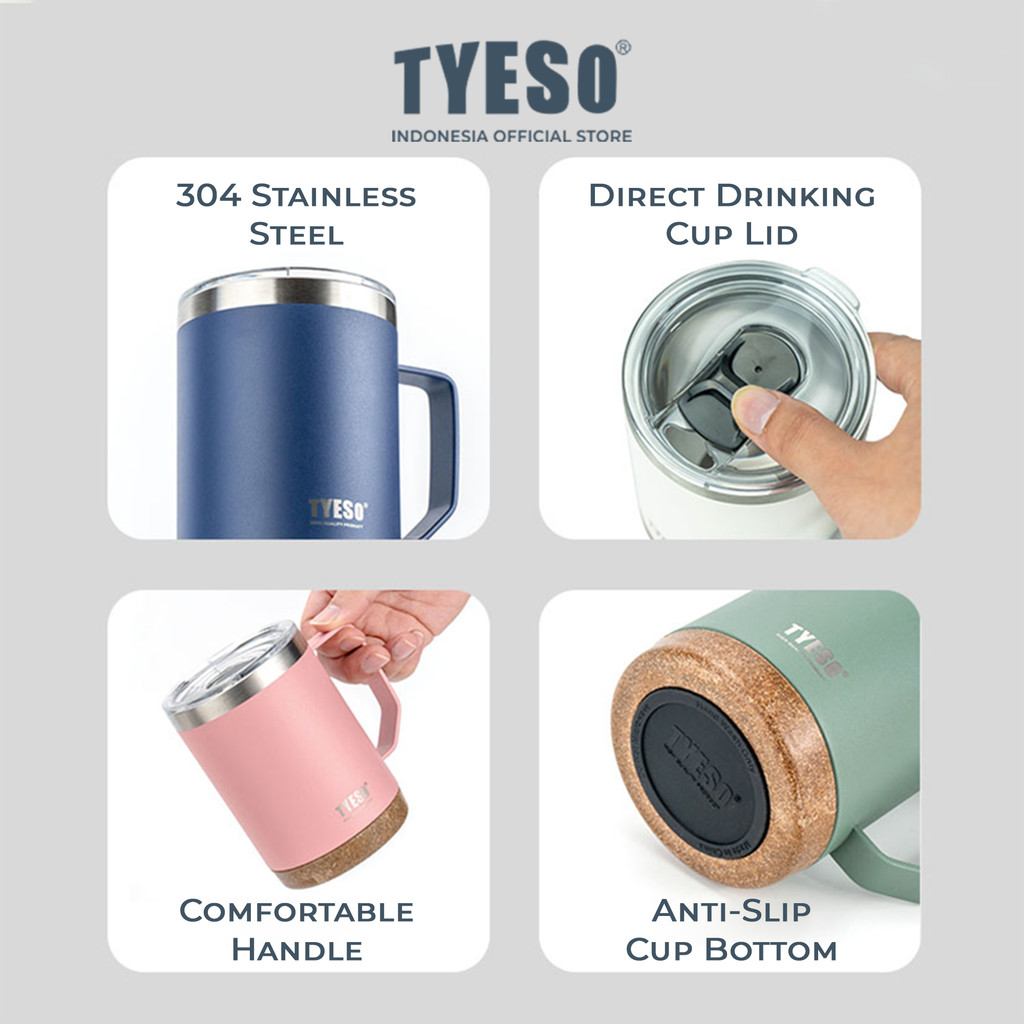 Jual Tyeso Tumbler Mug Stainless Steel 710ml TS-8837 Gelas Motif Kayu Coffee Cup Vacuum ...