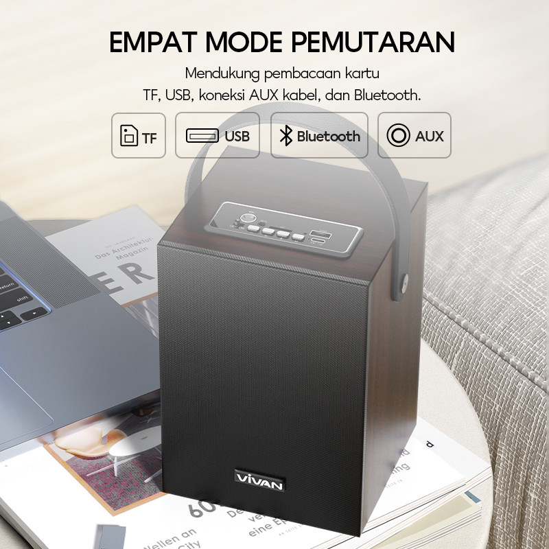 Jual VIVAN Speaker Karaoke VS35 Bluetooth v5.3 TWS Connect Material ...
