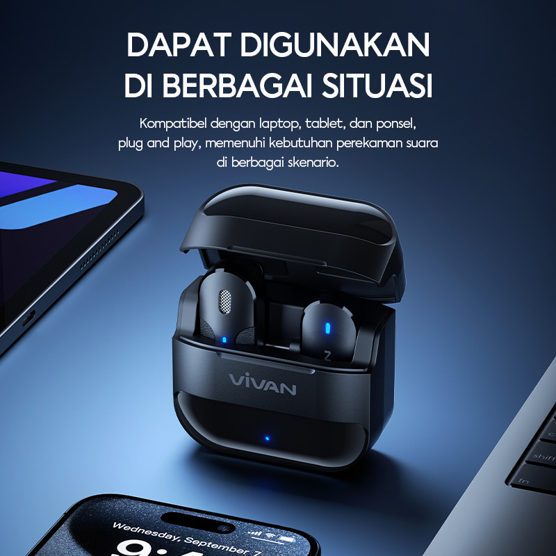 Jual VIVAN Wireless Microphone VWA-M8 | High Quality Sound Recording ...