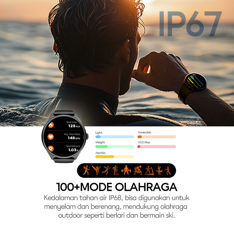 Jual VIVAN Smart Watch VWY27 VWF19 100+ Sports Mode IP67 Professional ...