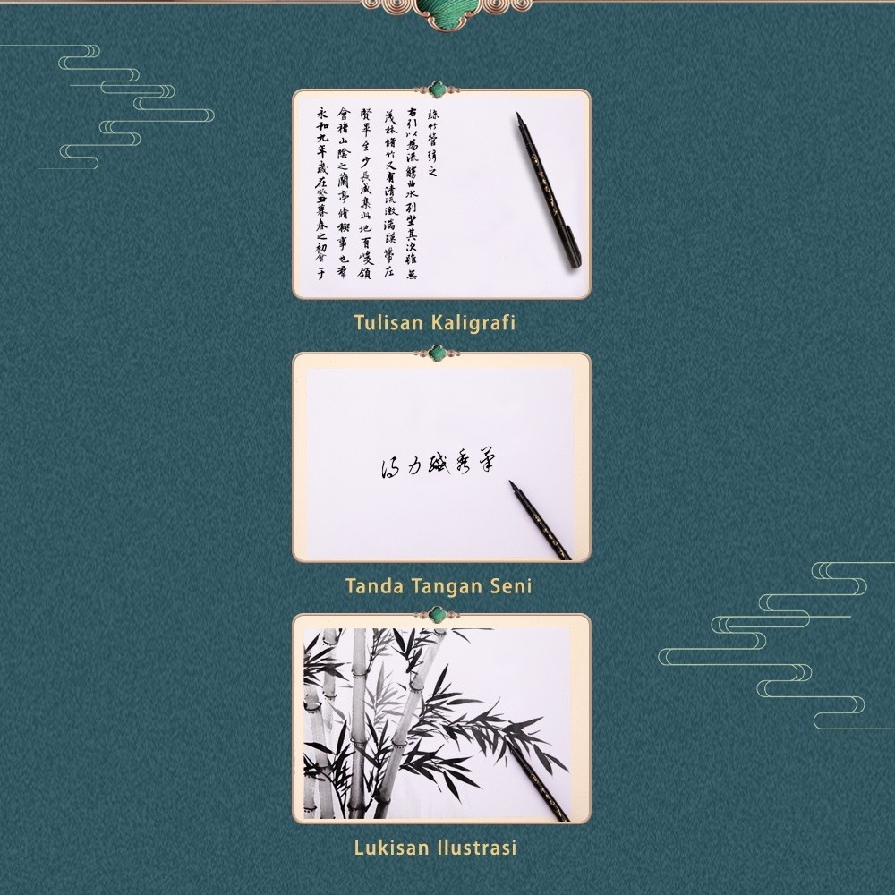Jual Deli Calligraphy Pen / Pulpen Pena Kaligrafi Brush Pen Tebal dan ...
