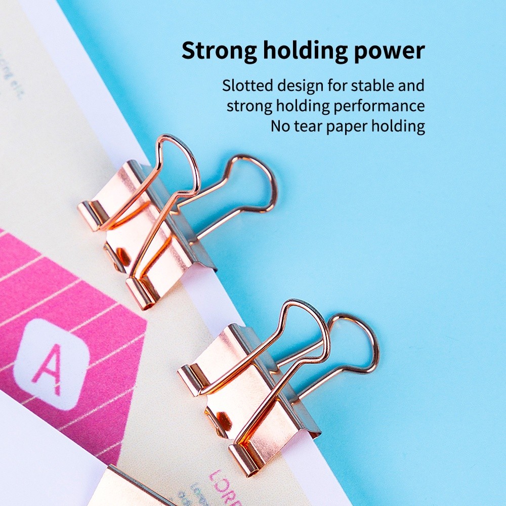 Jual Deli Office Binder Clip / Penjepit Rose Gold Isi 12 / 25pcs 78200 ...