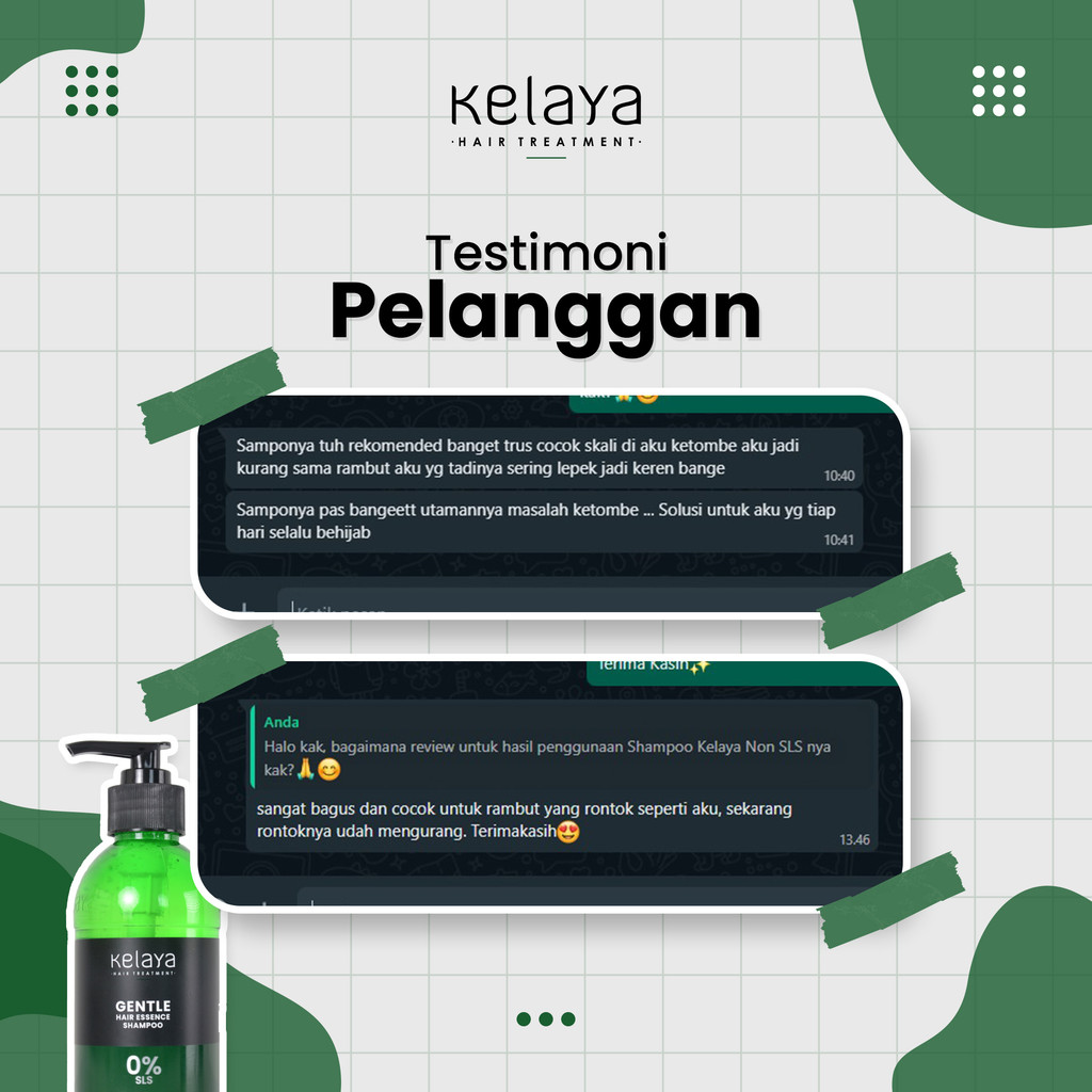 Jual Kelaya Shampoo Non SLS Gentle Hair Essence 250ml Hair Care Sampo ...