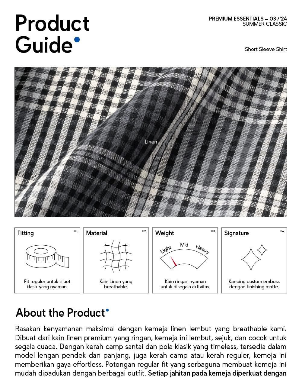 Jual [B1G1] Kemeja Tenue - Summer Classic Short Sleeve Shirt - Black ...