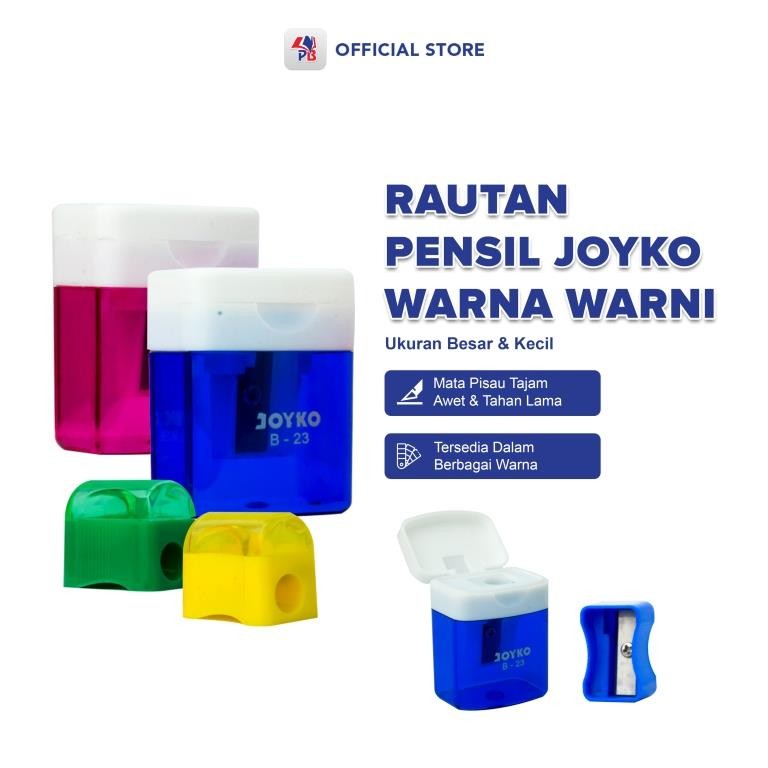 Jual Rautan Pensil Joyko Serutan Bentuk Kotak Ukuran Besar dan Kecil ...