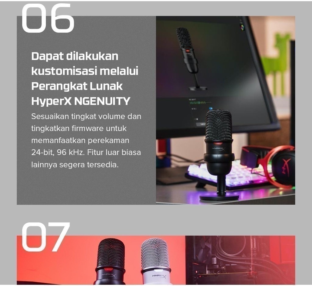 Jual [Special Campaign] HyperX Microphone Gaming SoloCast USB C - White ...