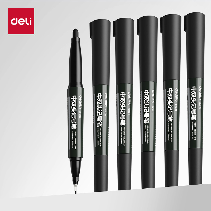 Jual Deli Dual Tip Spidol Permanen Marker Tahan Air SK221 | Shopee ...