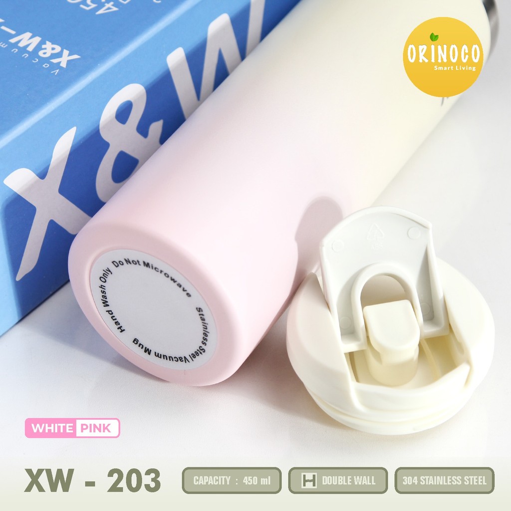 Jual Orinoco Mug Double Wall Stainless XW-203 Keep Hot & Cold 450 ML ...