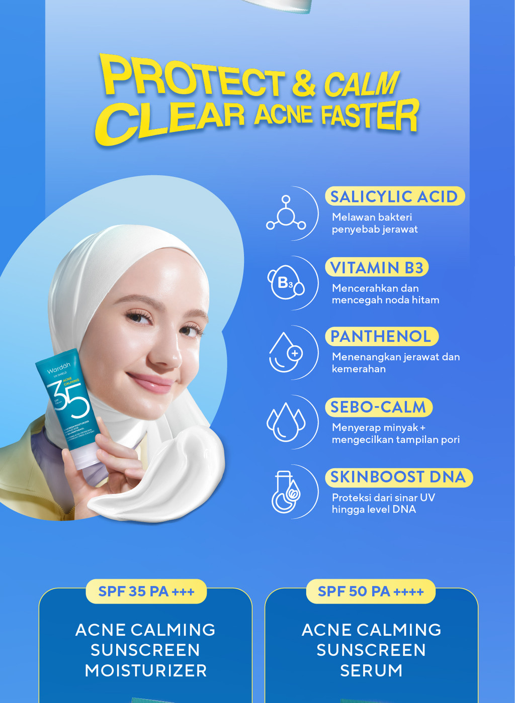 Jual [New!] WARDAH UV Shield Acne Calming Sunscreen Serum SPF 50 PA++++ 25 / 40 ml - Sunscreen ...
