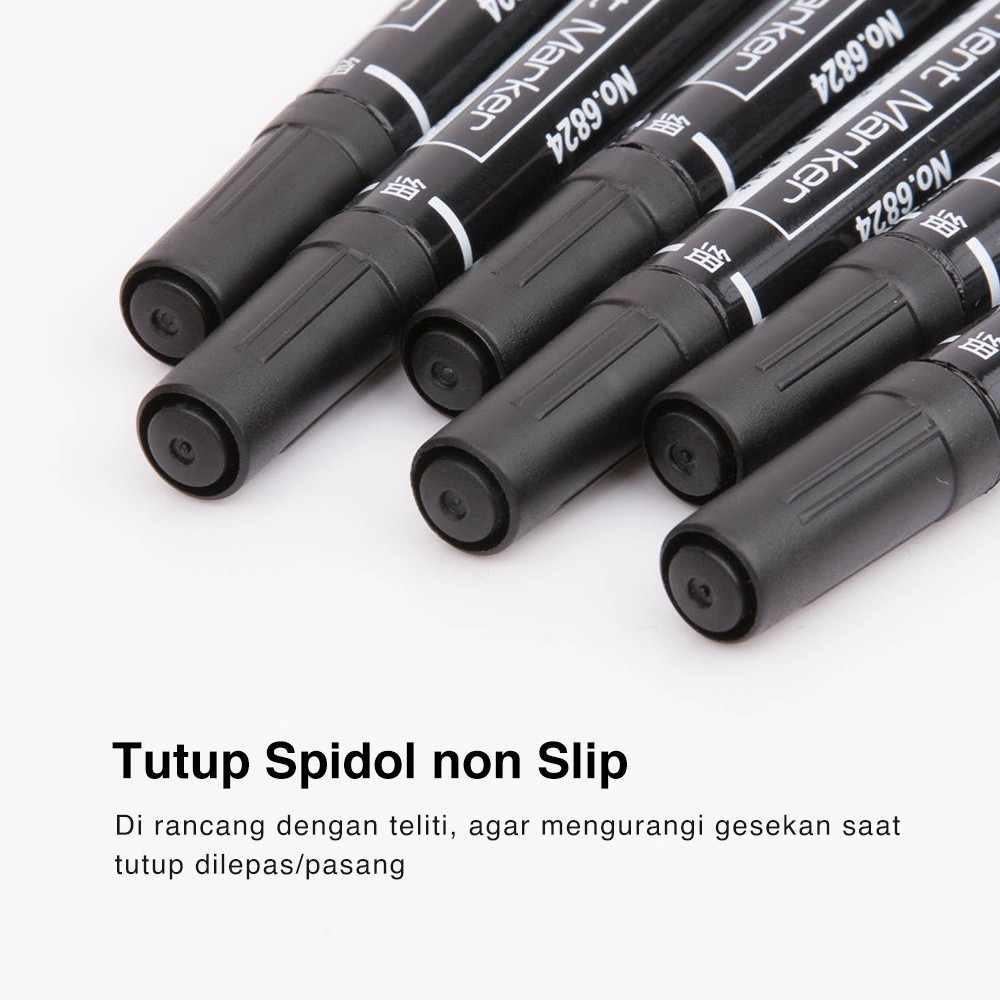 Jual Deli Spidol Double Tip Ujung Pena Ganda 6824 | Shopee Indonesia