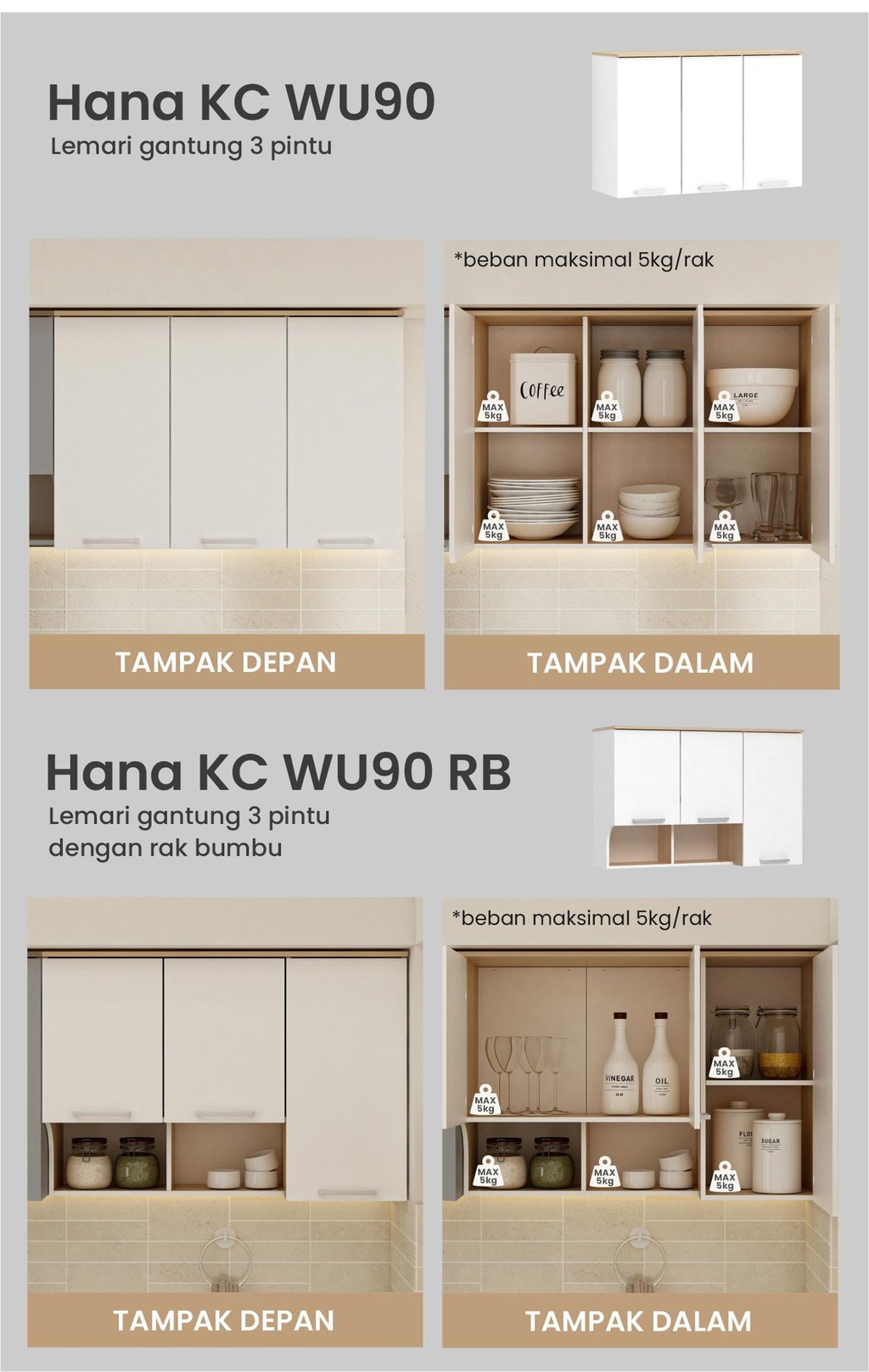 Jual PIRA METROPOLIS OX - HANA KC Rak Dapur / Rak Gantung Dapur ...