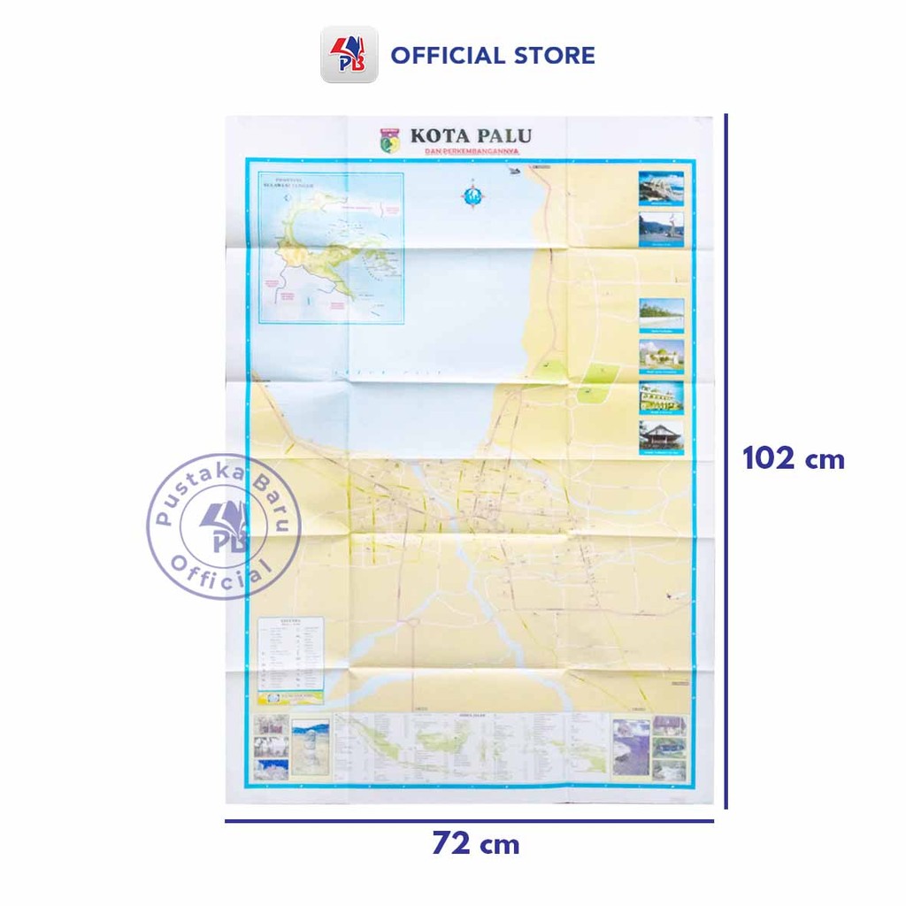Jual Peta Kota Palu / Peta Lipat Lembaran Kota Palu / Mas Surya - BB | Shopee Indonesia