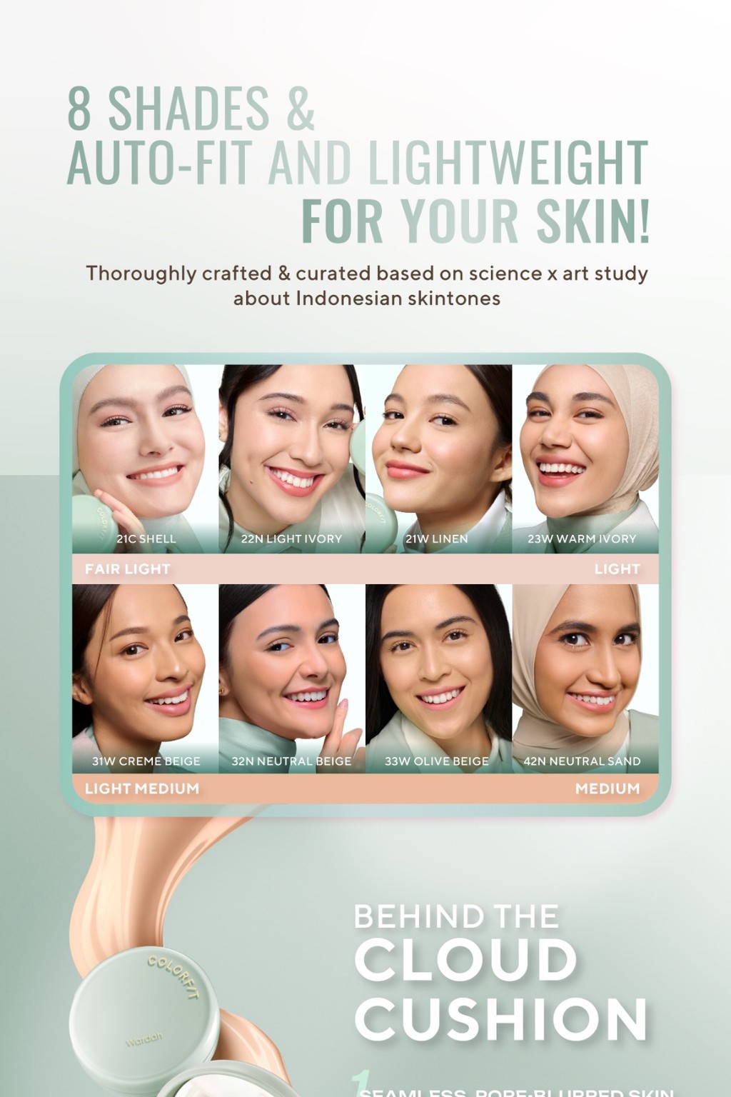 Jual NEW! WARDAH Colorfit 5D Blur Cloud Cushion Matte Finish Tahan Lama Hingga 18 Jam - SPF 50 ...