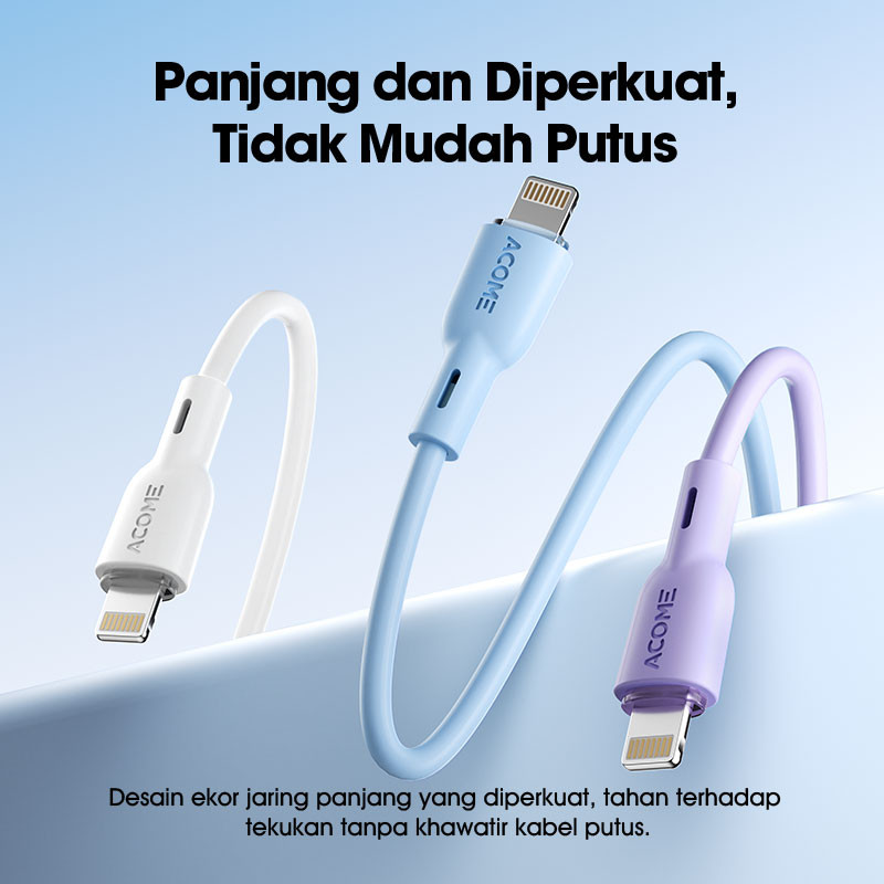 Jual Acome Data Cable Type C Lightning Micro USB Fast Charging 3A 100cm Kabel Data Android ...