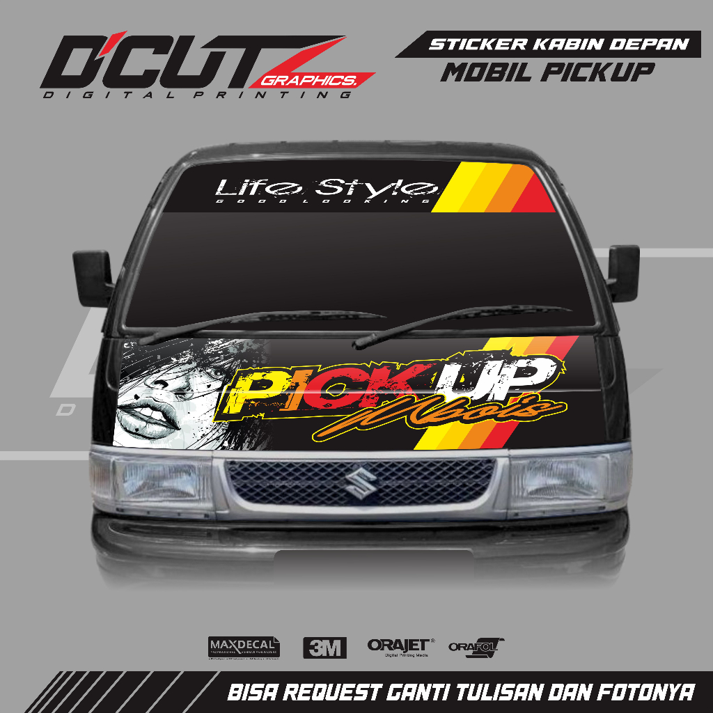 Jual Decal Sticker Kabin Mobil Pickup Futura, T120ss, L300, New Carry ...