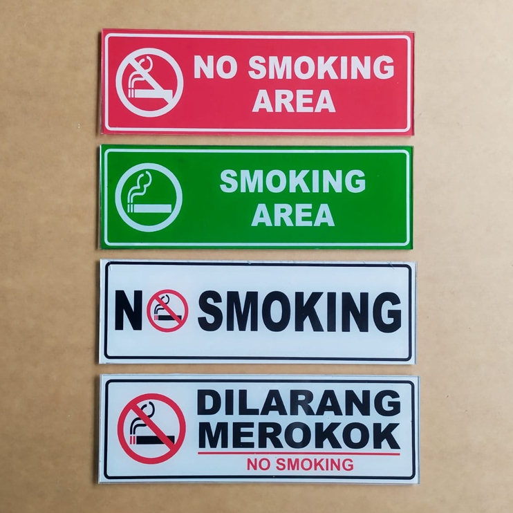 Jual Sign Board Akrilik No Smoking Area, Akrilik Papan Dilarang Merokok ...
