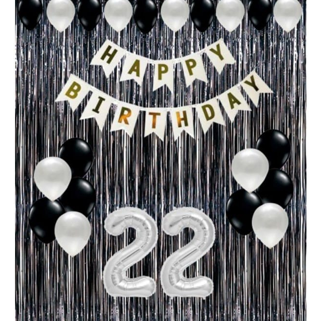 Jual [PAKET] Dekor Ulang Tahun Simple Balon Happy Birthday Dekor Simple ...