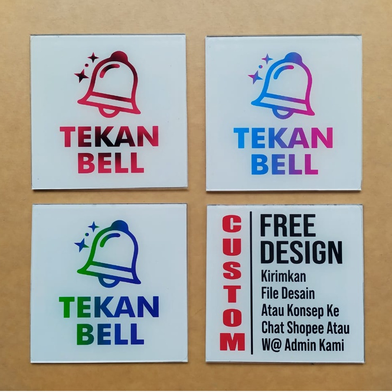 Jual COD,Sign Tanda Bell Acrylic | Shopee Indonesia