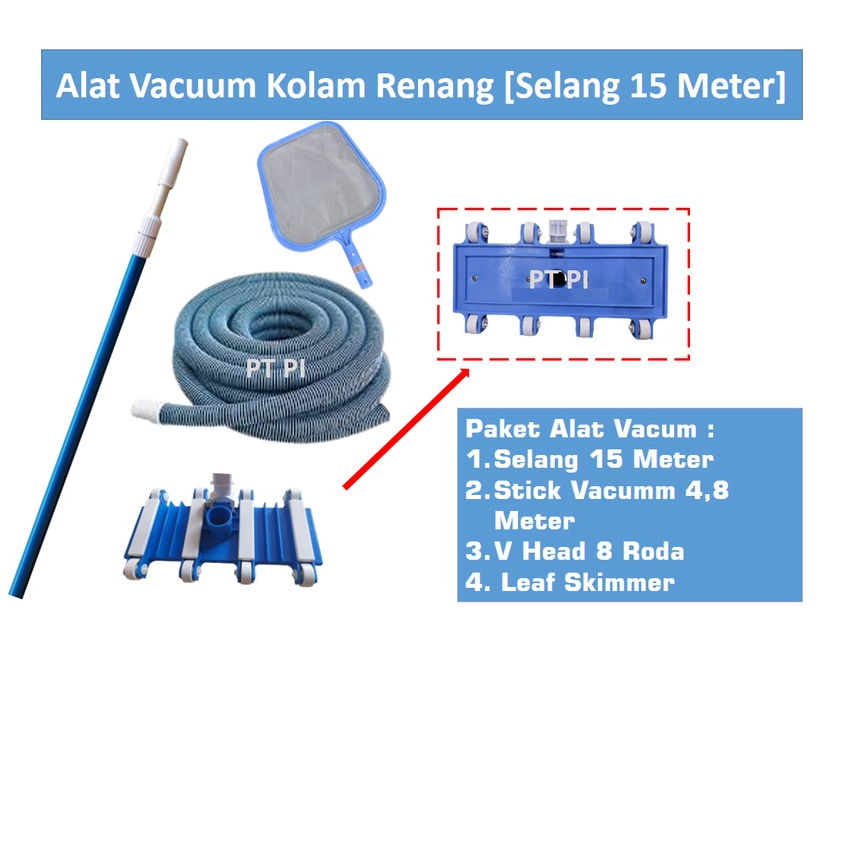 Jual Alat Vacum Kolam Renang Selang 15 meter Alat pembersih kolam ...