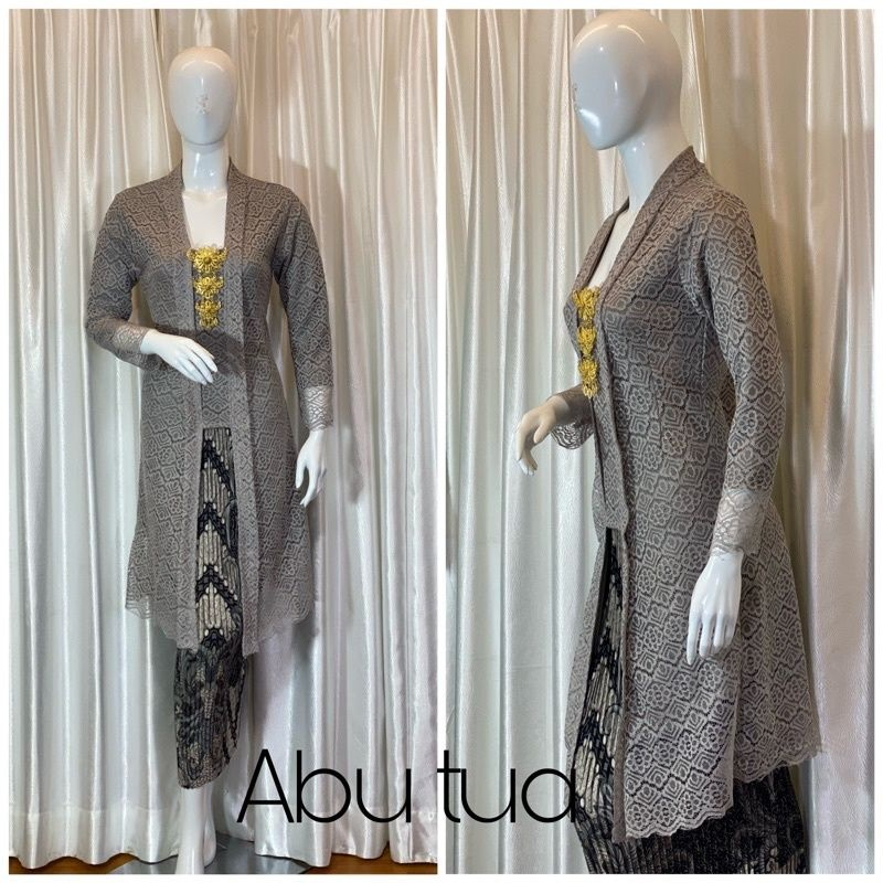 Jual Realpict setelan kebaya brokat kutubaru tunik//kutubaru brokat//brokat modern//tunik ...