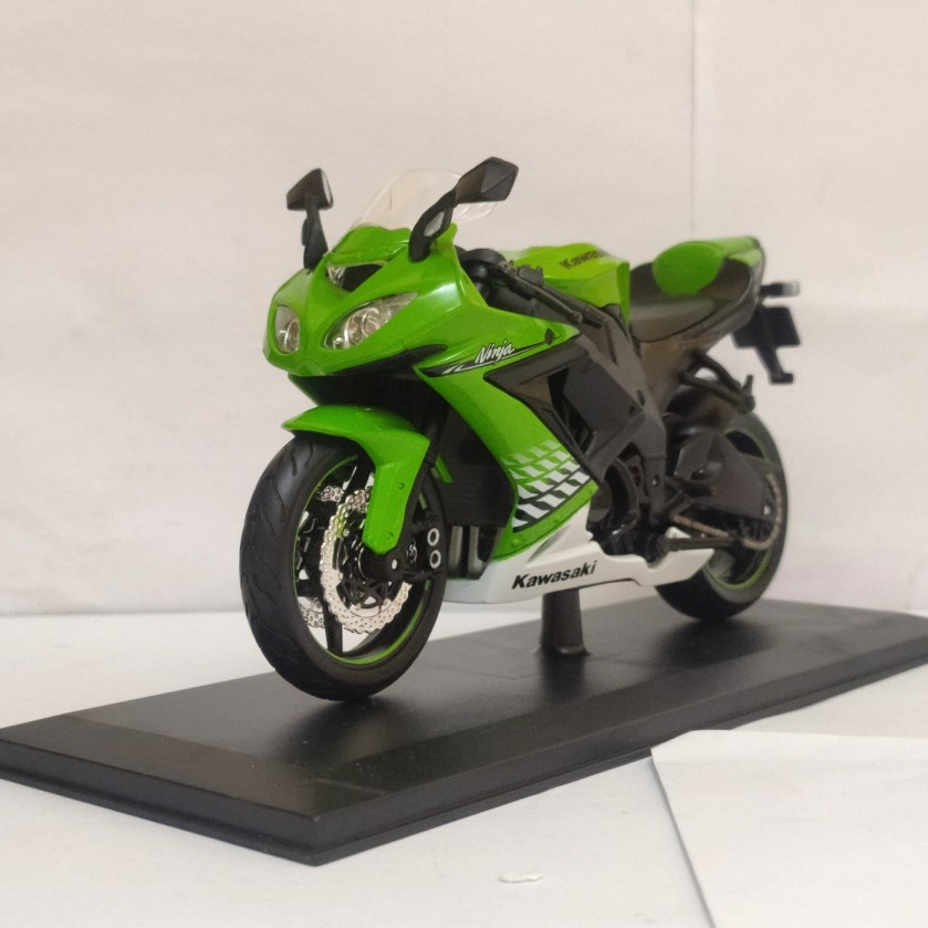 Jual Diecast Motor Kawasaki Ninja ZX-10R Maisto skala 1:12 Miniatur ...