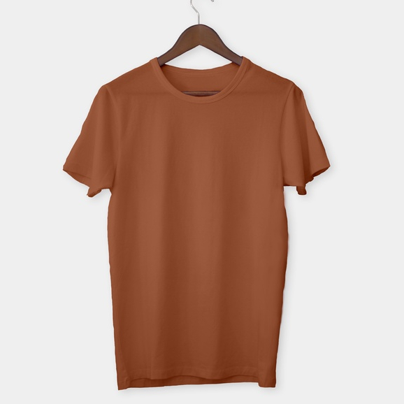 Jual Kaos Polos Seri Warna Coklat Ready Big Size Cotton Combad 30s Reaktif | Shopee Indonesia