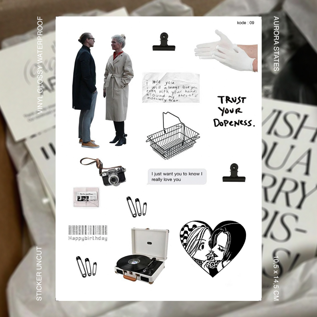 Jual (UNCUT) Sticker Aesthetic Jurnal Book | Stiker Case Hp/Laptop ...