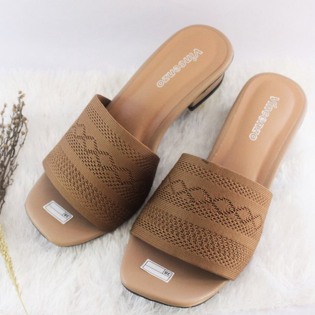 Jual Sendal Wanita Heels Rajut Hak 3cm Terbaru Sandal Hils Perempuan ...