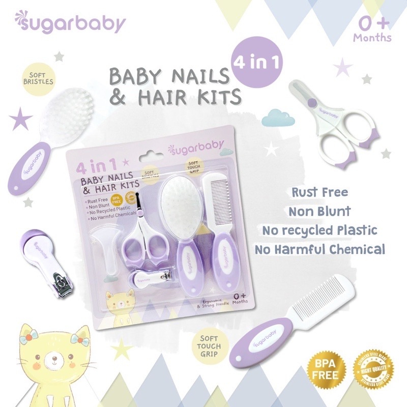 Jual SUGARBABY Sugar Baby 4in1 Baby Nails & Hair Kits / Sisir&Gunting ...