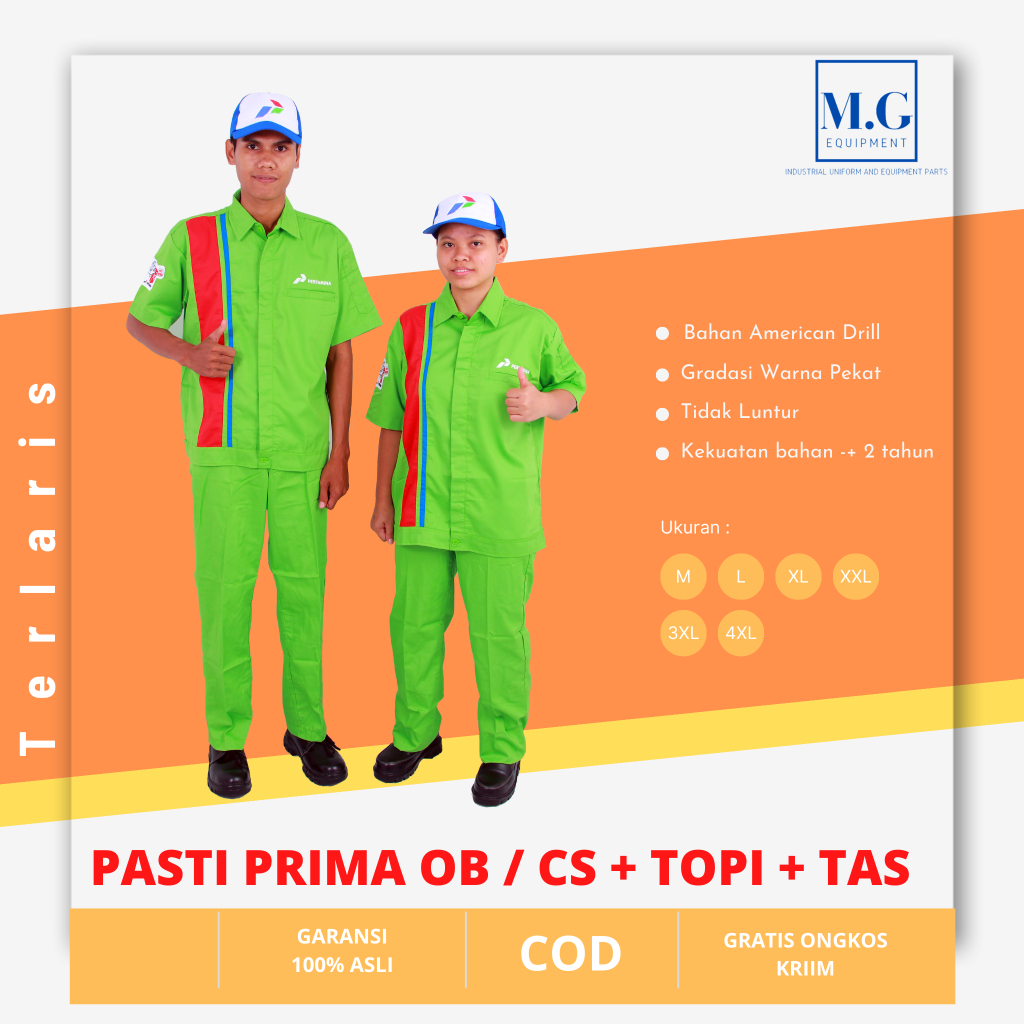 Jual Seragam spbu pertamina pasti prima Operator + Topi + Tas | Shopee ...