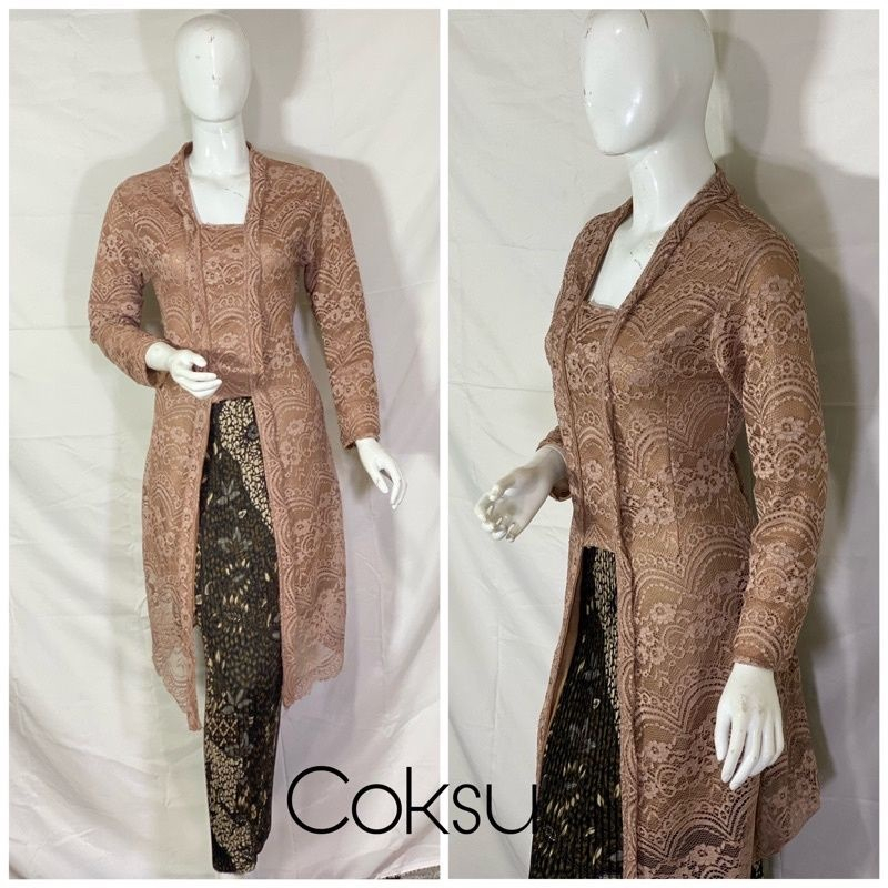 Jual Realpict setelan kebaya brokat kutubaru tunik//kutubaru brokat//brokat modern//tunik ...
