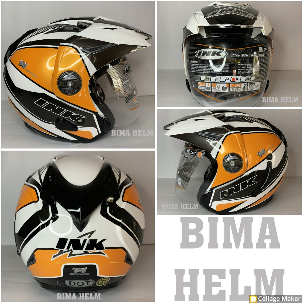 Jual Helm Half Face INK T1 Original 100% | Shopee Indonesia