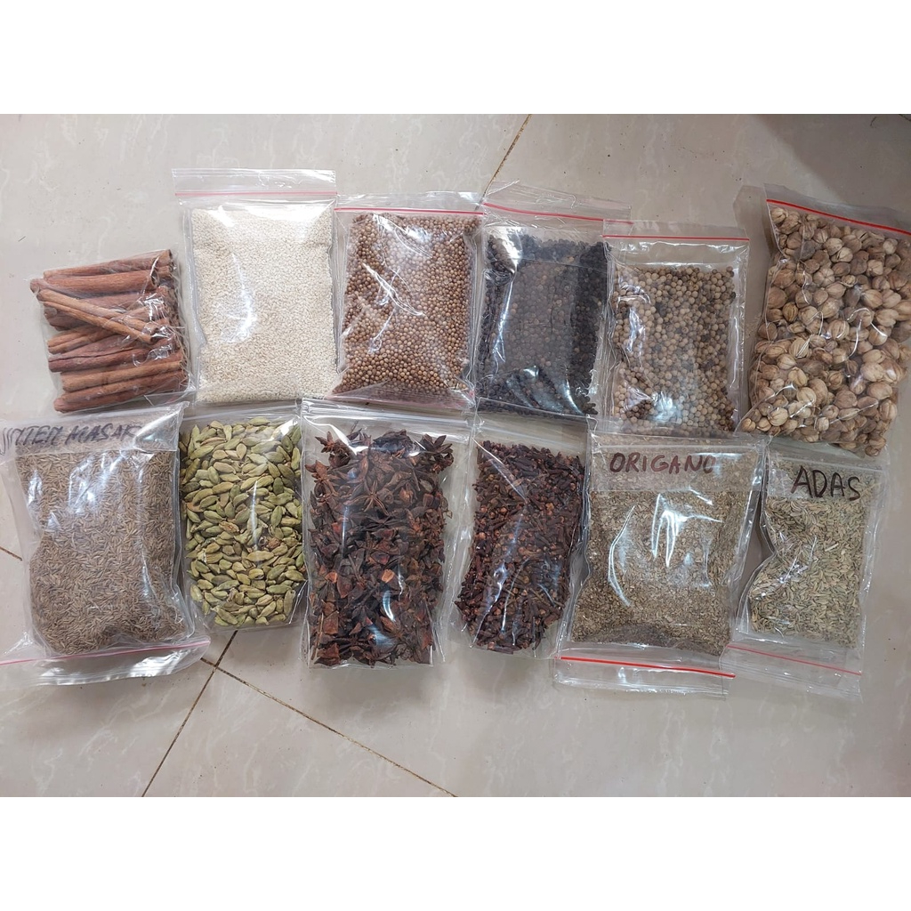 Jual Aneka Bumbu Rempah Kering 100gr [ pekak - kayu manis - lada merica ...