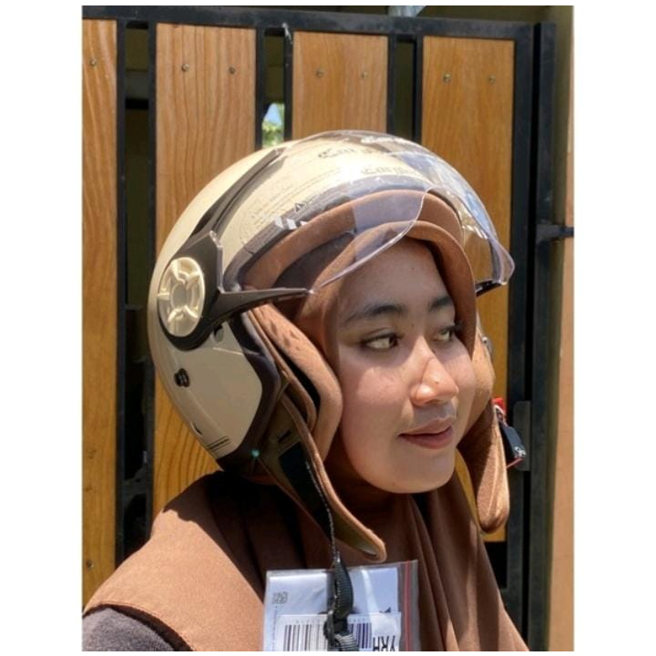 Jual Helm Cargloss Half Face Hijab YRH Original Bisa Cod Ukuran All ...