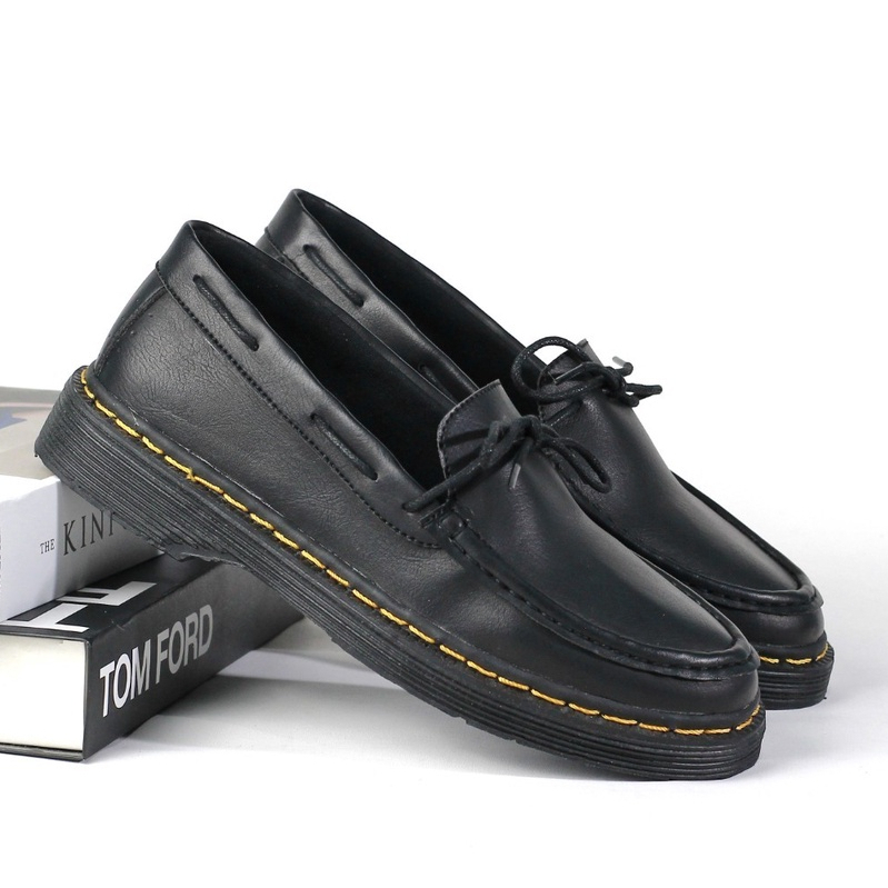Jual KING BLACK - Sepatu Loafers Pria Docmart Kulit Casual Formal Kerja ...