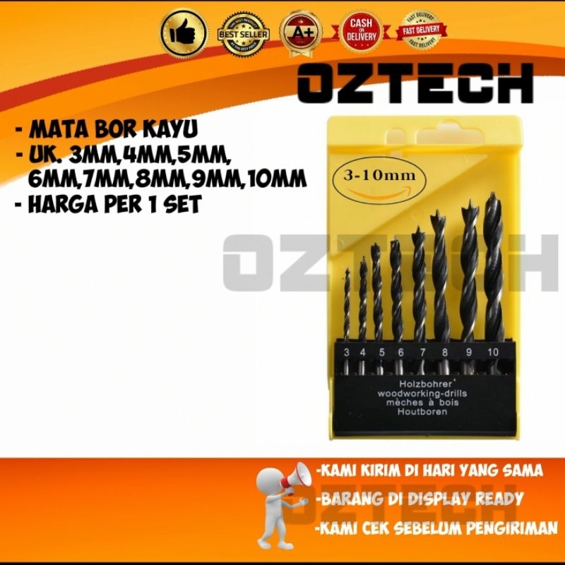 Jual Mata bor kayu / wood drill bit set pvc 8 pcs | Shopee Indonesia