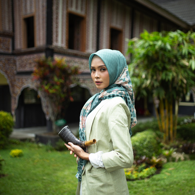 Jual Scarfola Minang Series in Sage | Shopee Indonesia