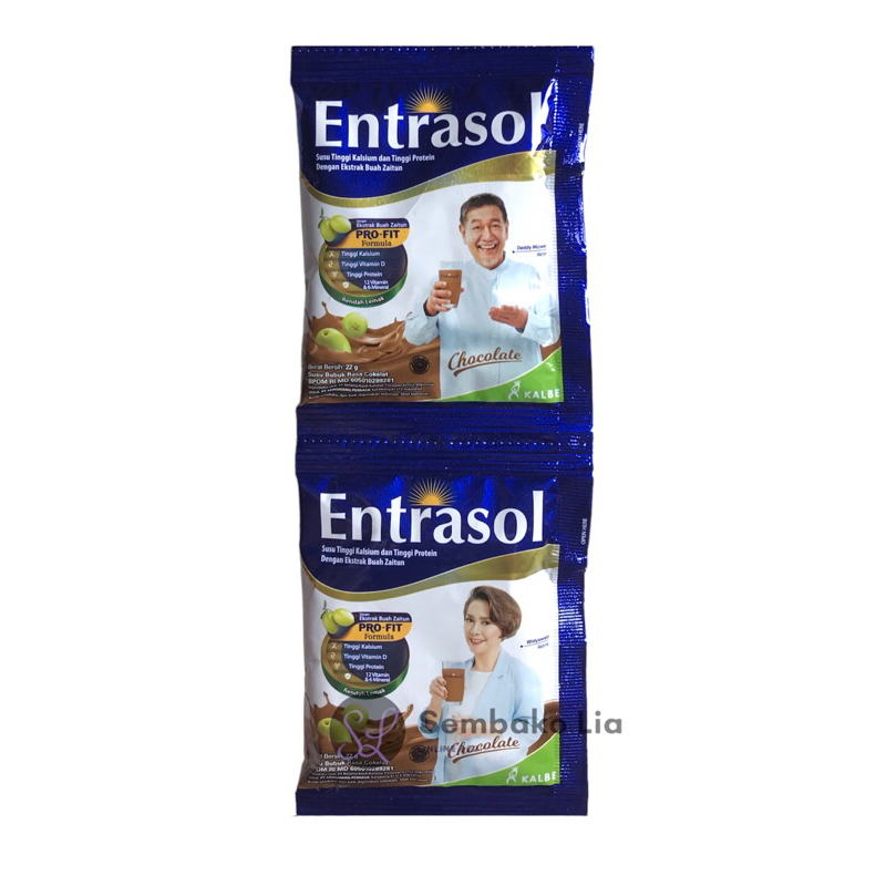 Jual Entrasol Renceng isi 10pc Sachet / Susu Bubuk Tinggi Kalsium ...