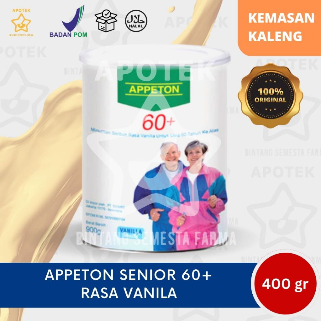 Jual Appeton 60+ Susu Lansia Senior Rasa Vanila 400 Gram | Shopee Indonesia