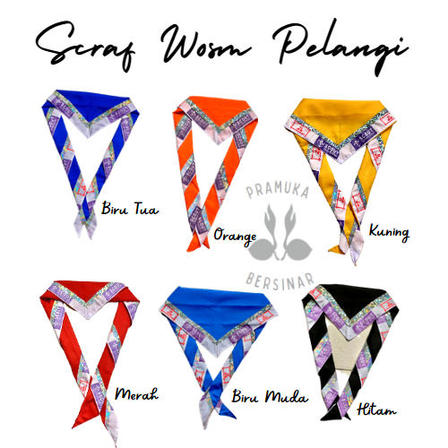 Jual Scraf Pramuka Wosm Pelangi (Menyala) Perlengkapan Pramuka HARGA ...