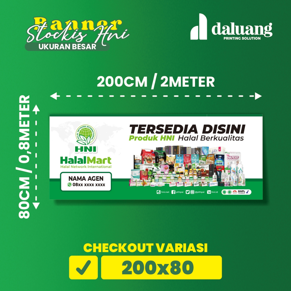 Jual Spanduk X Banner Agen Stokiest HNI Halal Mart (Desain ukuran Besar Part 2) | Shopee Indonesia