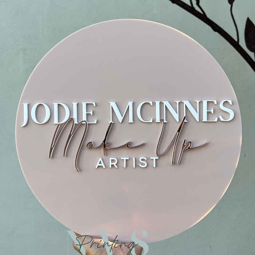 Jual Custom Papan Nama Akrilik,Tanda Logo Bulat (TG 12) | Shopee Indonesia