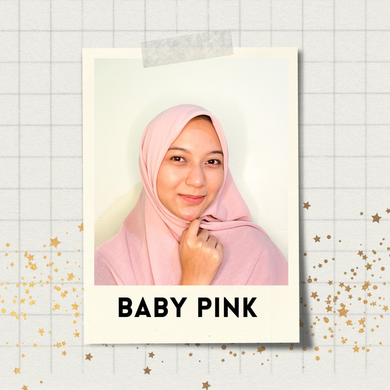 Jual HIJAB PARIS VOAL PREMIUM ANTI LECEK WARNA BABY PINK | Shopee Indonesia